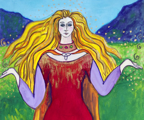 Olwen, Welsh Flower and Sun Goddess by Judith Shaw – Feminism and Religion